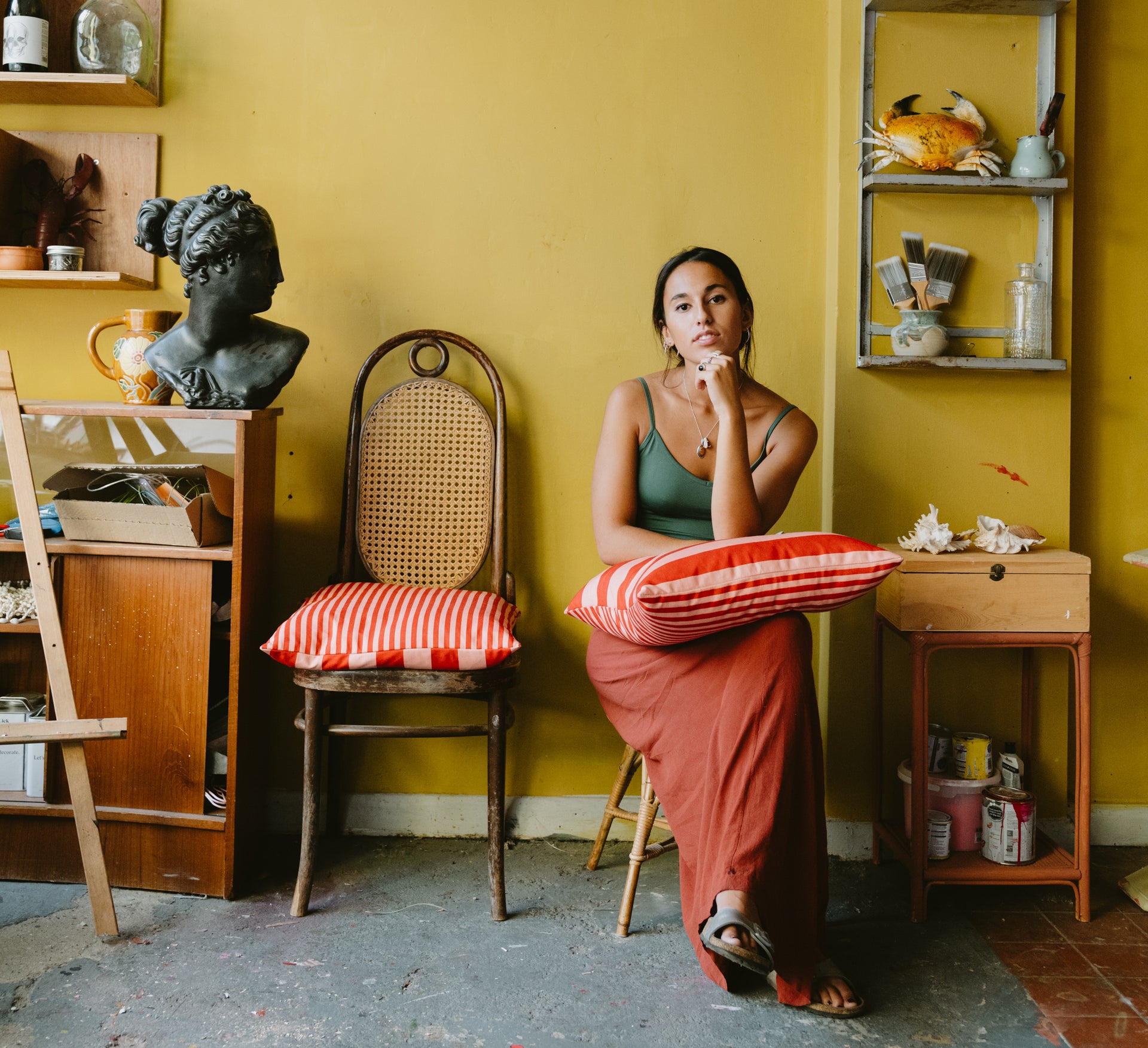 Layla's stripe in the Artists Studio – coloursofarley