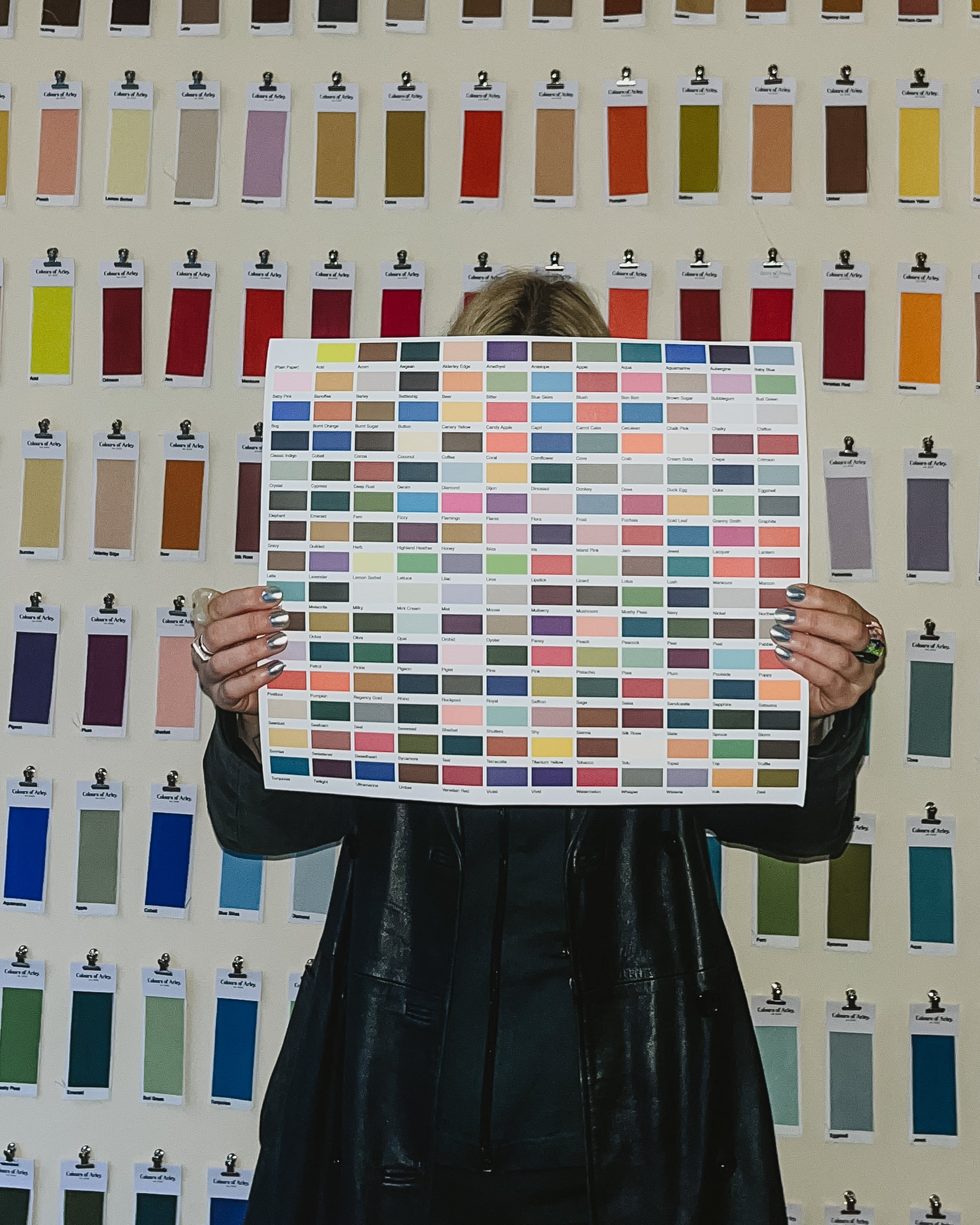 Colours of Arley, recycled sustainable wallpaper colour chart sample ...
